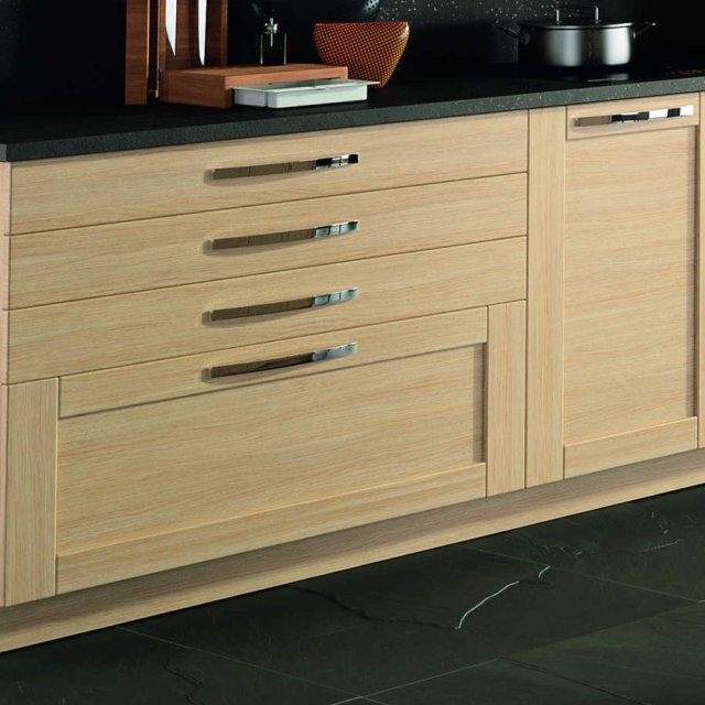 MODERNA Placage chêne teinté chêne naturel Trouver la cuisine | Chabert ...